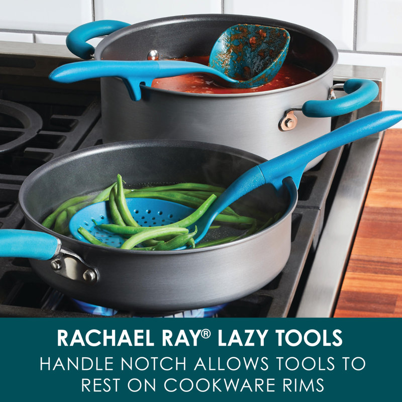 Rachael Ray Lazy Tool Kitchen Cooking Utensils Set 2 Piece Teal